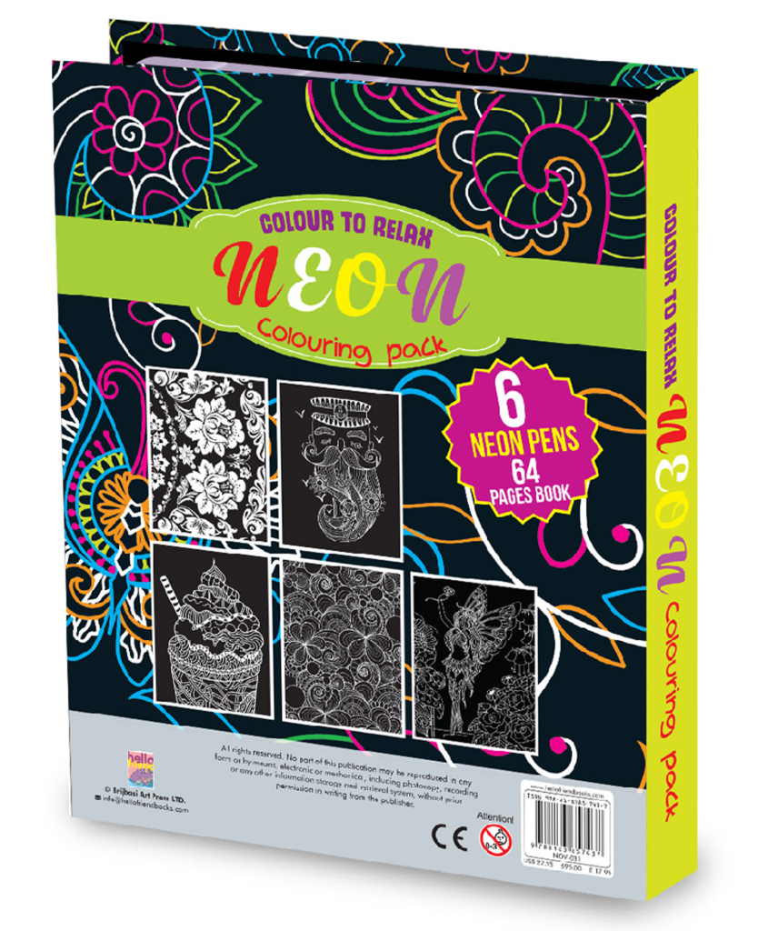 Hello Book Colour to Relax Neon Colouring Pack - Malik Booksellers ...